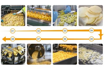 500kg/h automatic potato chips processing line